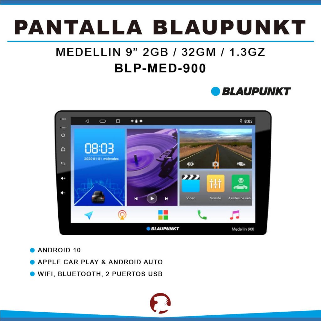 PANTALLA BLAUPUNKT MEDELLIN 9" 2GB / 32GM / 1.3GZ - REACSA